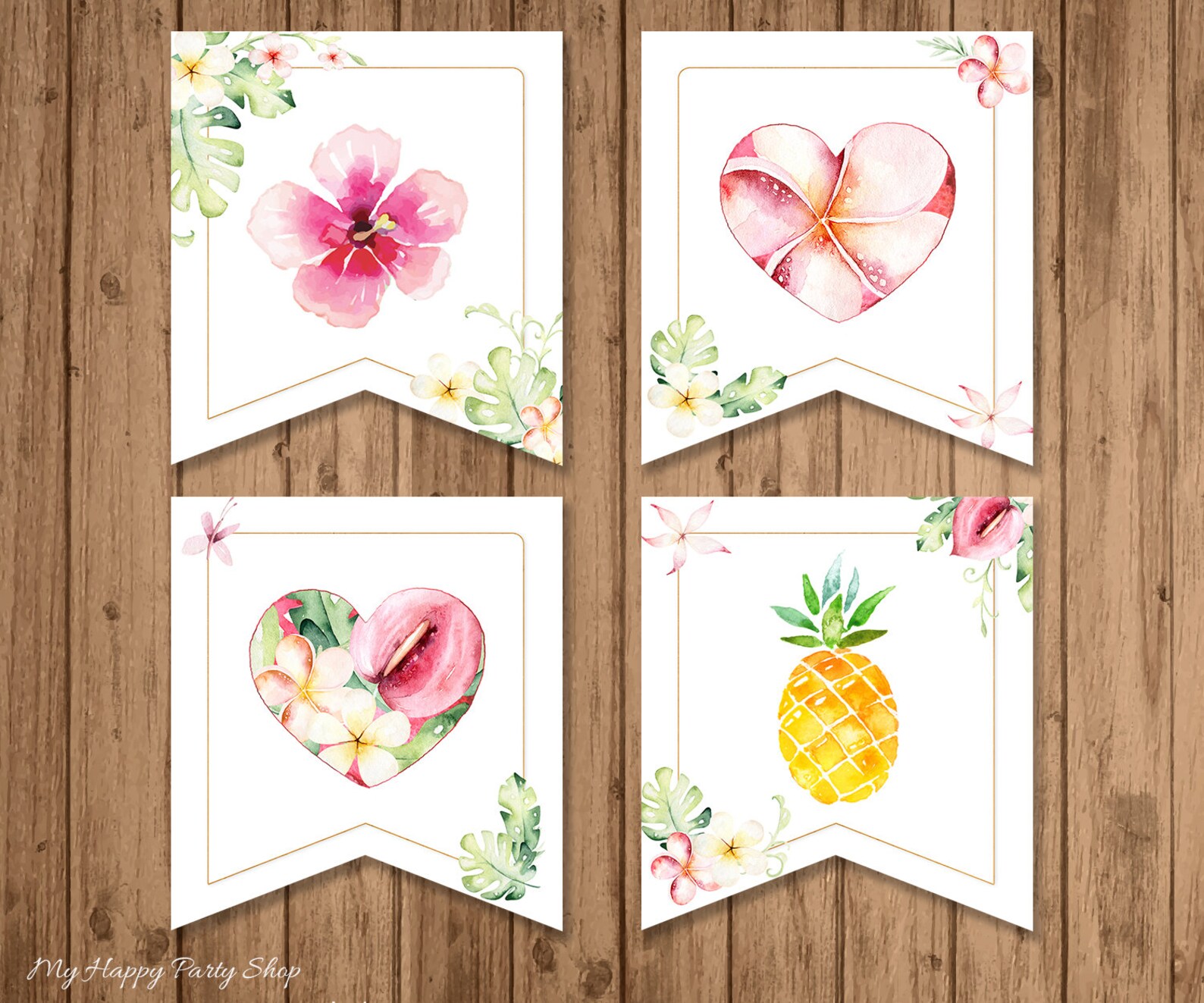 Tropical Bridal Shower Banner PRINTABLE Hawaiian Bride to Be - Etsy