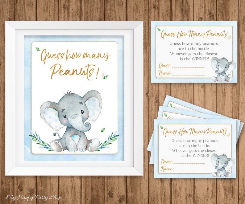 Elephant Book Plates, PRINTABLE, Elephant Baby Shower, Elephant ...