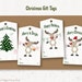 Christmas Gift Tags - PRINTABLE, Cute Deer Christmas Tags, Kids Favors ...