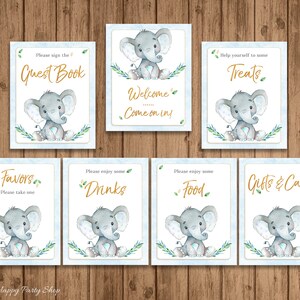 Elephant Book Plates, PRINTABLE, Elephant Baby Shower, Elephant ...
