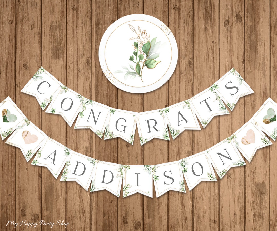 Congratulations Banner, PRINTABLE, Custom Banner, DIY, Graduation ...
