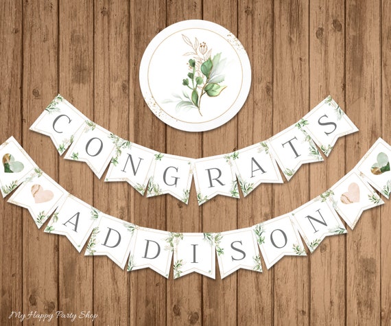 Congratulations Banner PRINTABLE Custom Banner DIY - Etsy