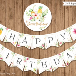 Tropical Bridal Shower Banner, PRINTABLE, Hawaiian Bride to Be Banner ...