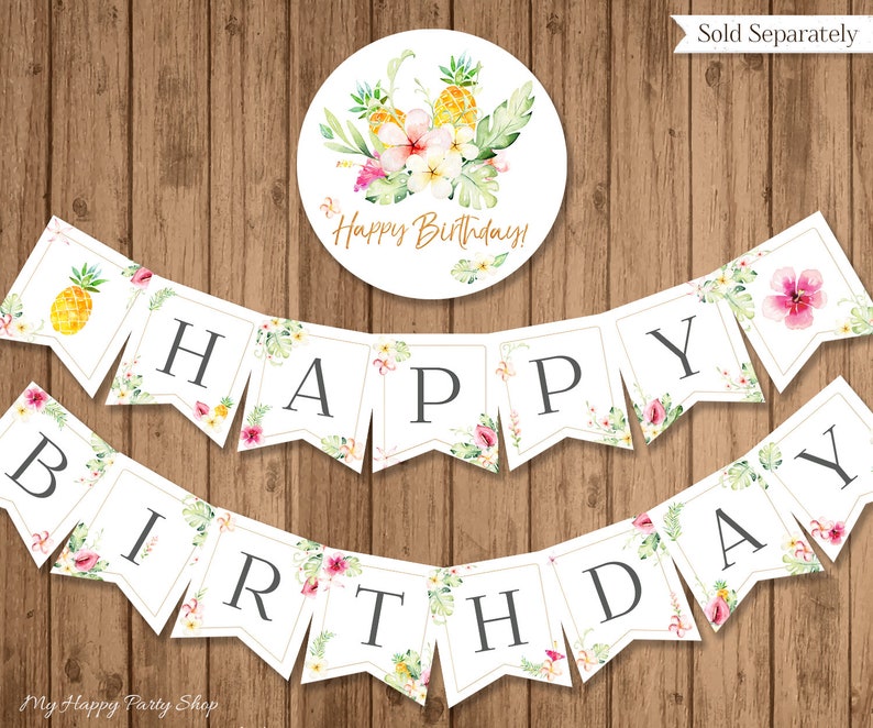 Tropical Bridal Shower Banner PRINTABLE Hawaiian Bride to Be | Etsy