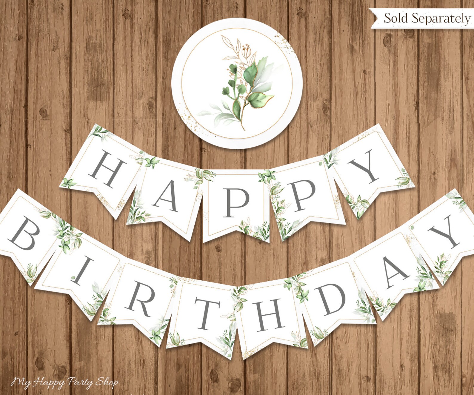 Happy Anniversary Banner PRINTABLE Greenery Anniversary - Etsy