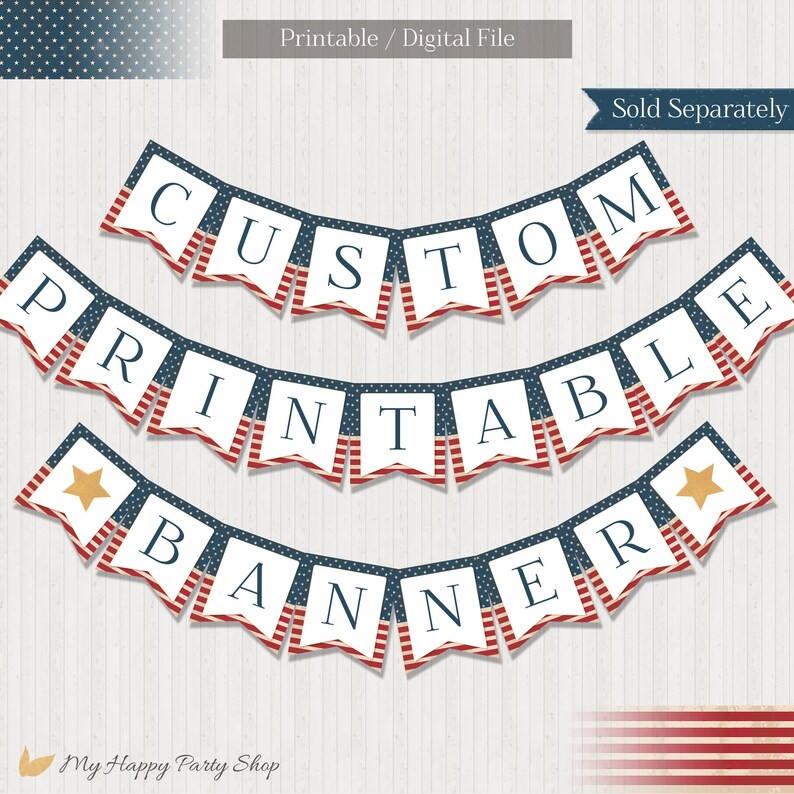 Welcome Home American Flag Banner, Printable, Military Homecoming, USA ...