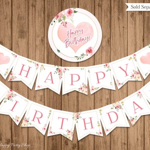 Happy Mothers Day Banner, PRINTABLE, Roses Banner, Mothers Day Gift ...