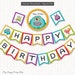 Monster Happy Birthday Banner PRINTABLE Monster Party Happy - Etsy