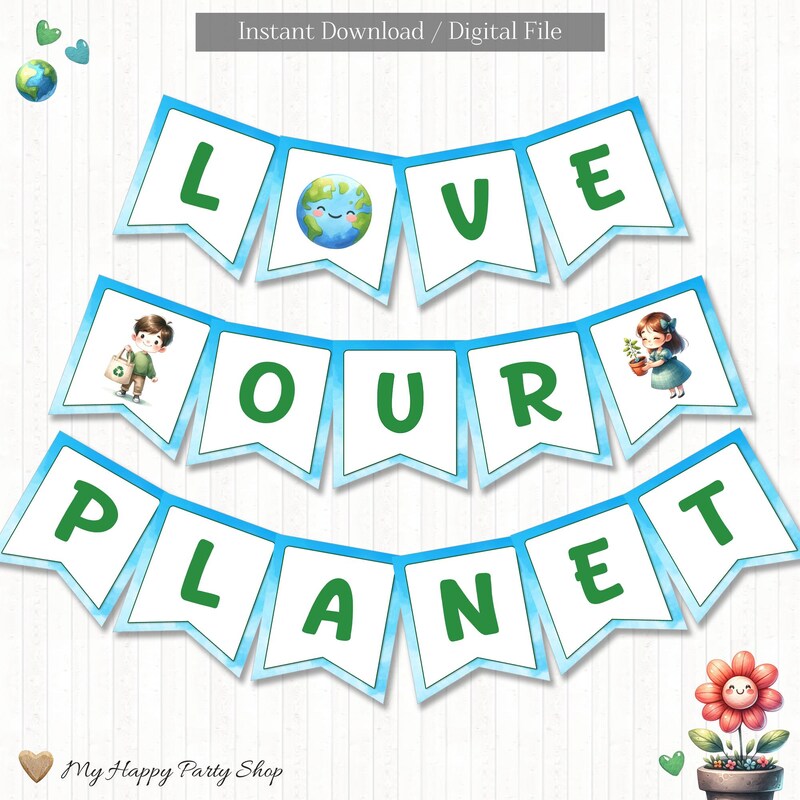 Earth Day Banner - Etsy