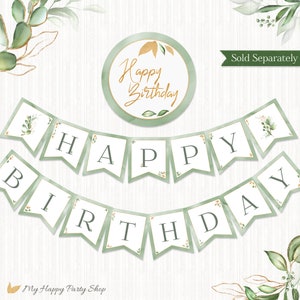 Happy Anniversary Banner, PRINTABLE, Sage Anniversary Banner, Party ...