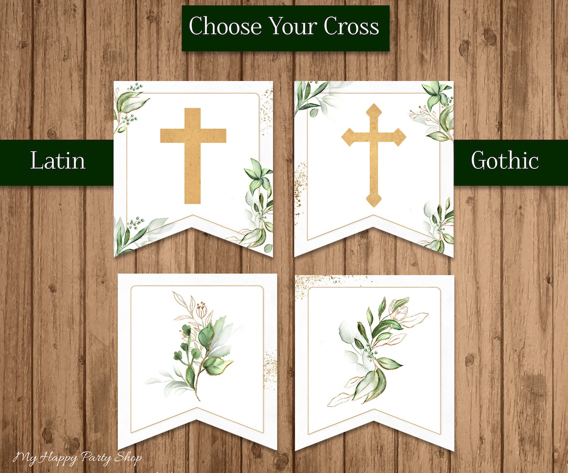 God Bless Banner PRINTABLE Custom Banner DIY Baptism | Etsy