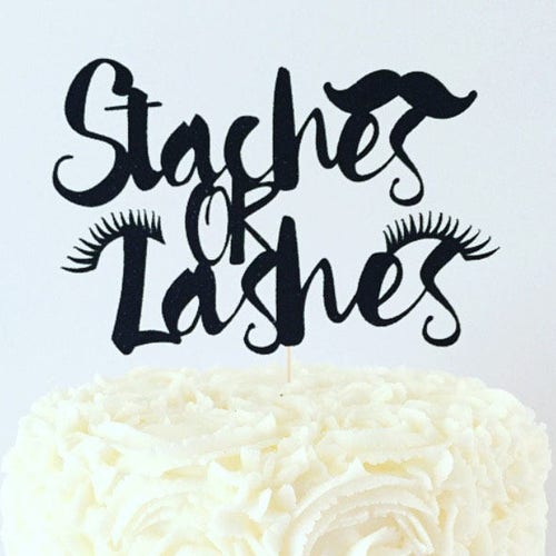 Staches or Lashes Gender Reveal Party 20 Pack Buttons Baby - Etsy