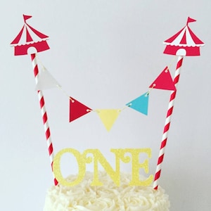 Circus Age Bunting Cake Topper / Vintage Circus / Carnival Birthday ...