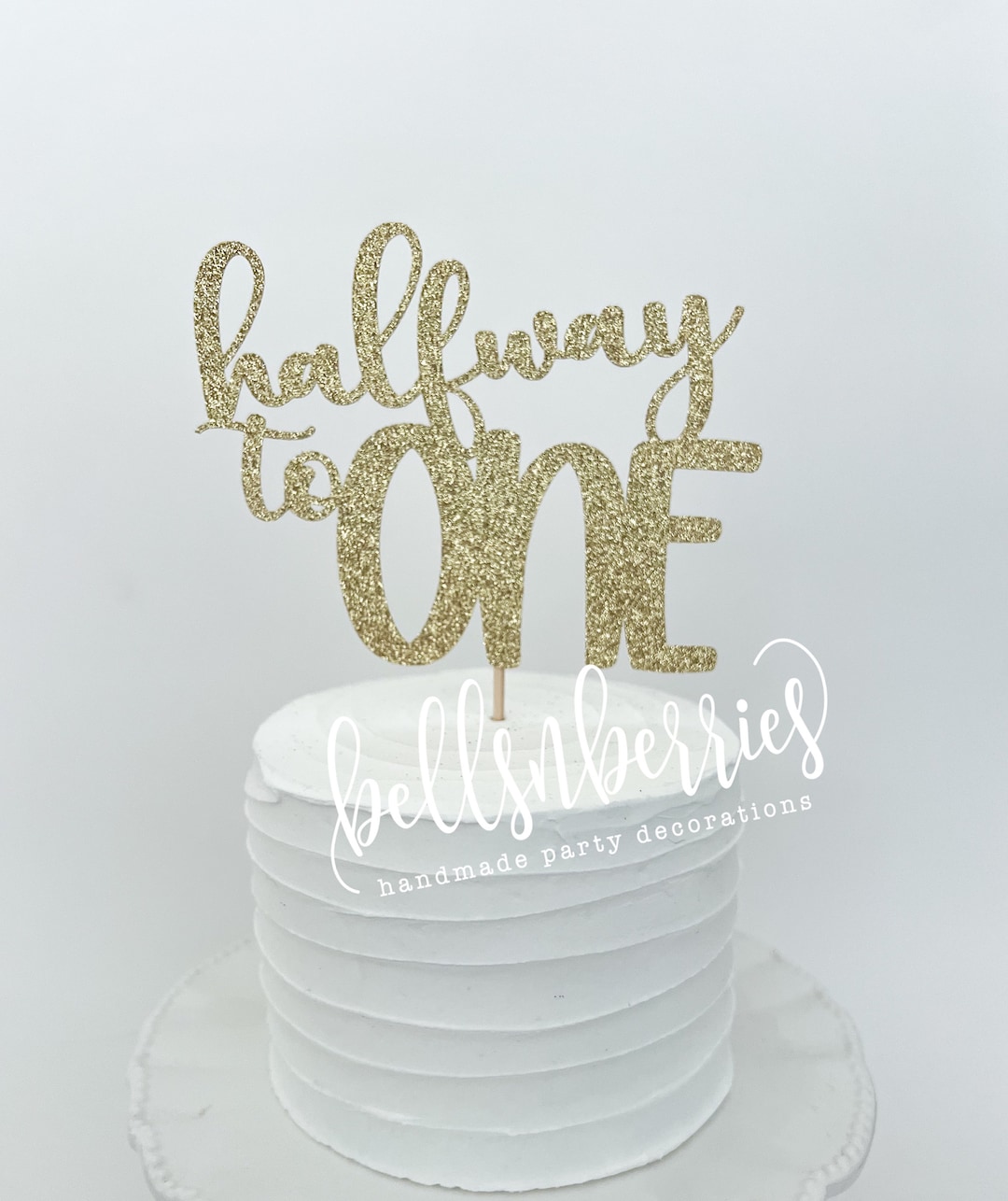 Halfway to One Cake Topper / Half Birthday Cake Topper / 1/2 Birthday ...