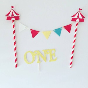 Circus Age Bunting Cake Topper / Vintage Circus / Carnival Birthday ...
