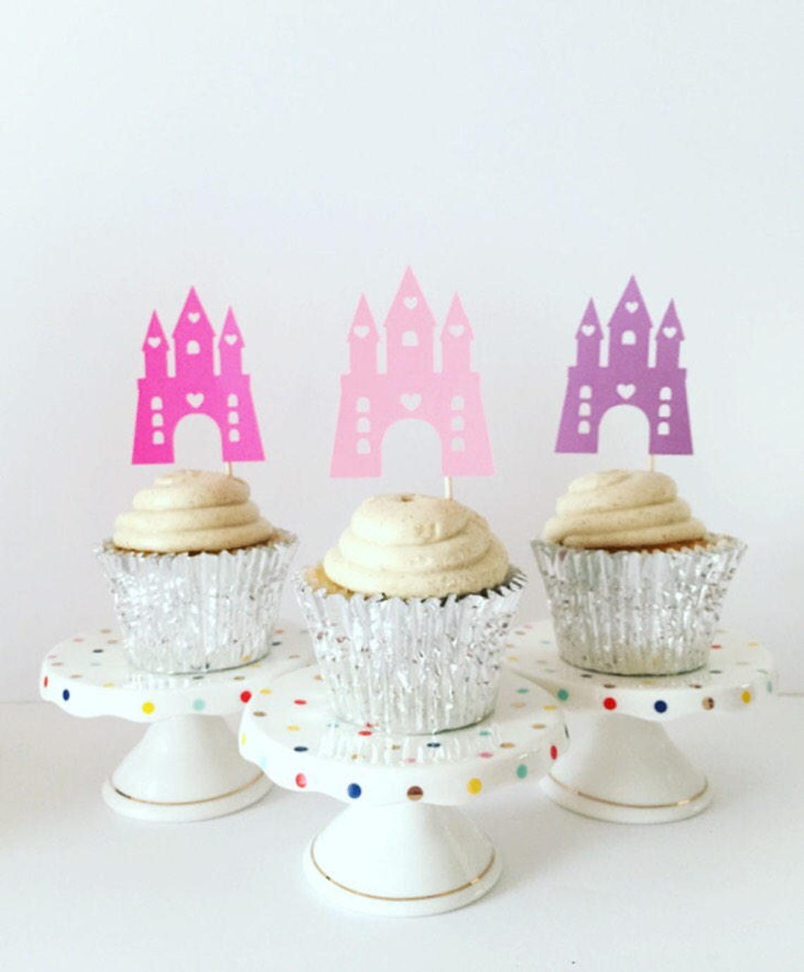 Princess Castle Cupcake Toppers / Princess Birthday / Princess - Etsy