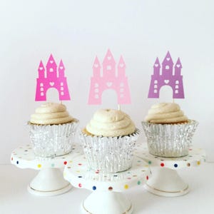 Princess Castle Cupcake Toppers / Princess Birthday / Princess Baby ...