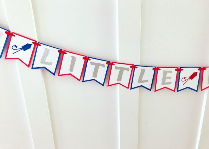 Our Little Firecracker Banner / 4th of July Birthday / July - Etsy
