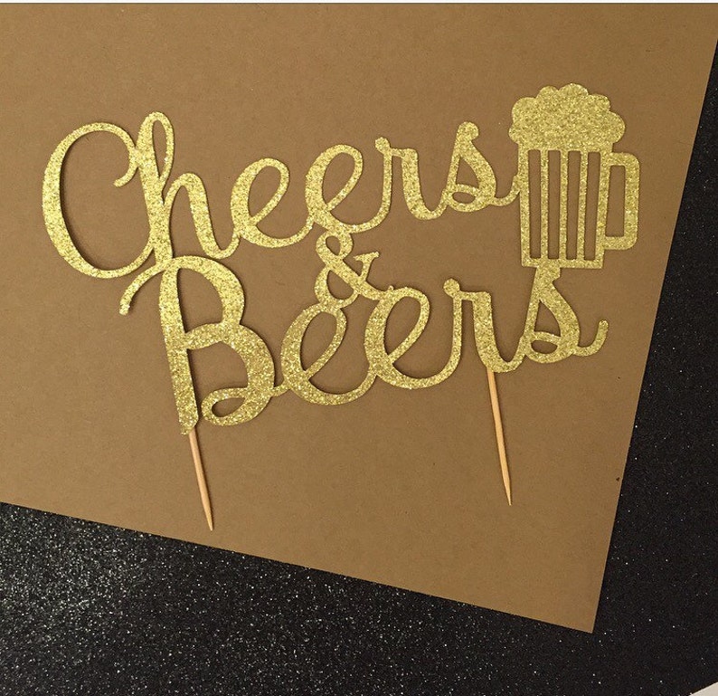 Cheers & Beers Cake Topper - Etsy