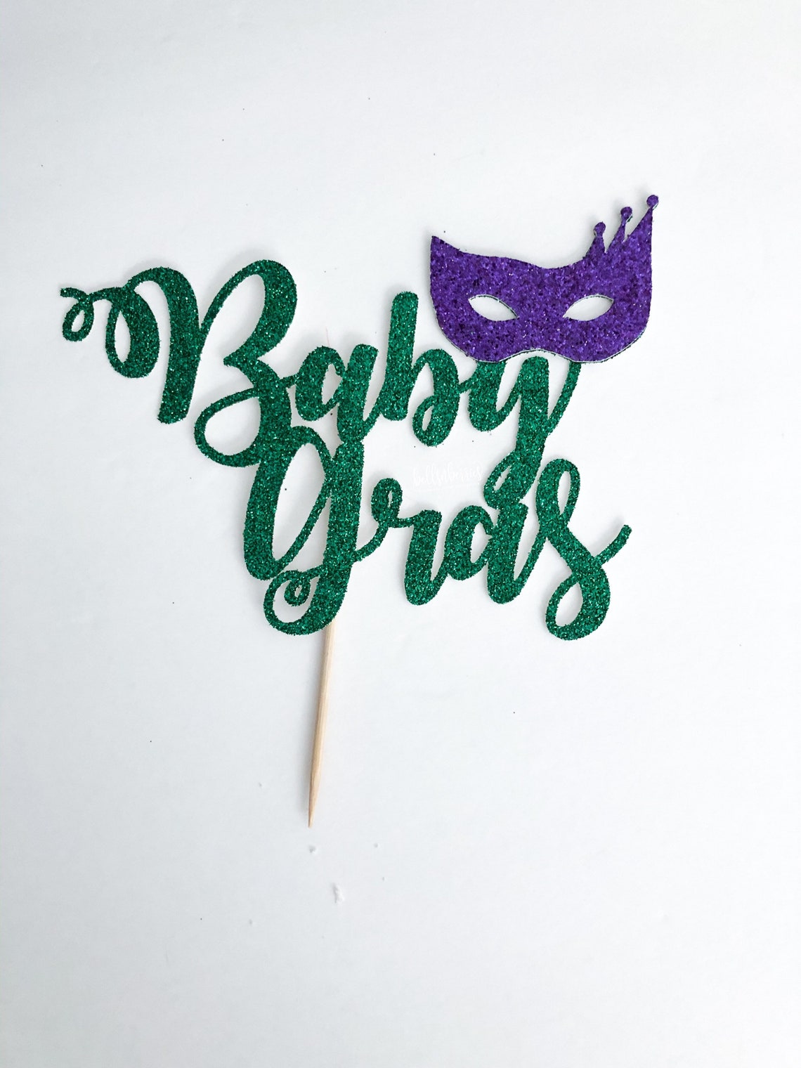 Baby Gras Cake Topper, Glitter Mardi Gras Baby Shower Decor - Etsy