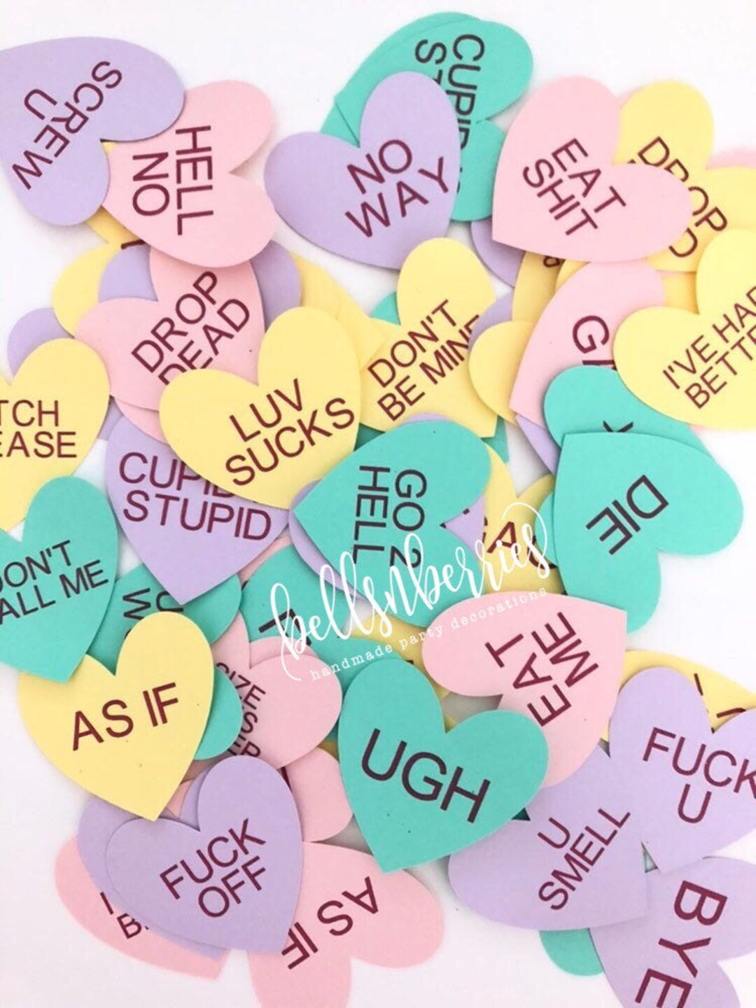 Funny Conversation Heart Cupcake Toppers / Valentine's Day Cupcake ...