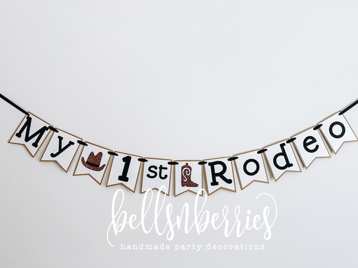 My First Rodeo Birthday Banner / Cowboy Birthday Banner / - Etsy