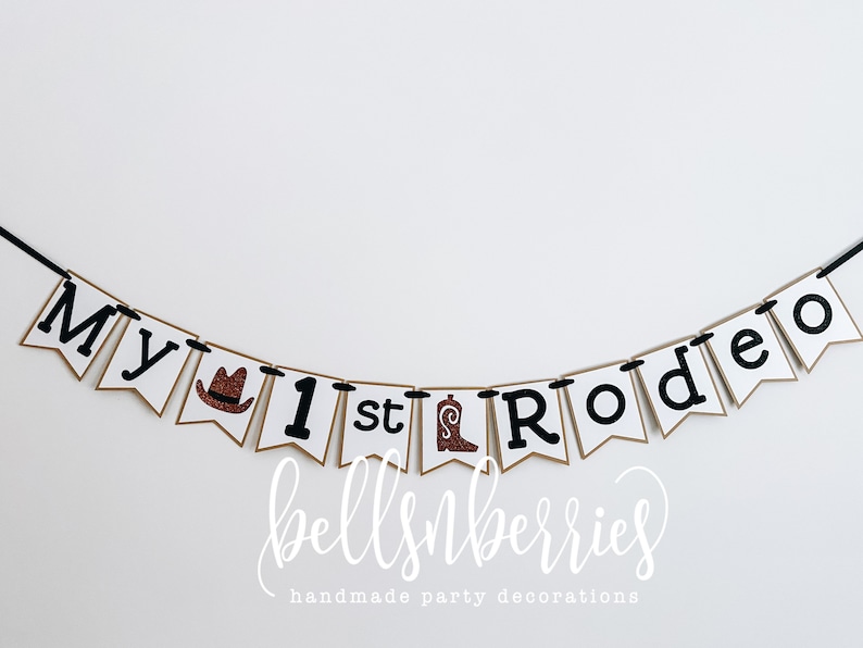 My First Rodeo Birthday Banner / Cowboy Birthday Banner / - Etsy