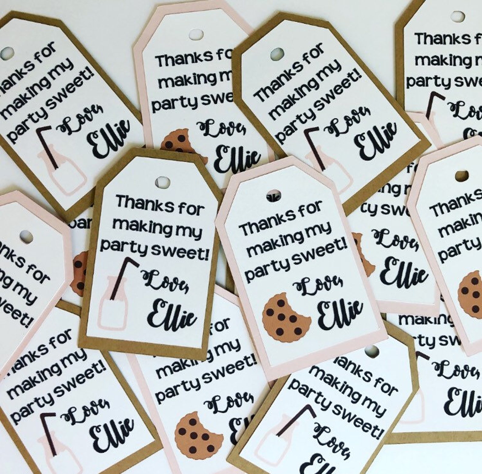 Milk & Cookies Favor Tags / Milk and Cookies Birthday Party / - Etsy