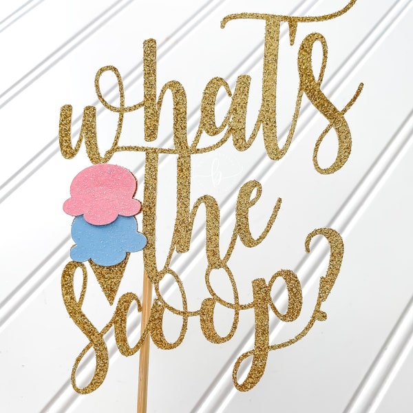 Whats the Scoop Gender Reveal - Etsy