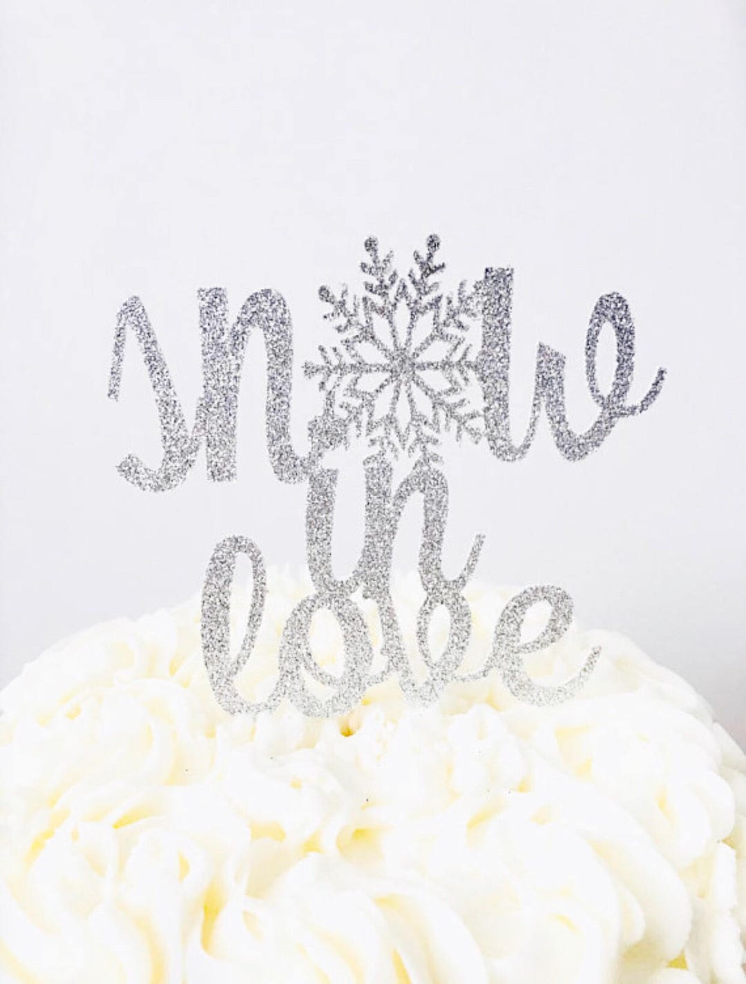 Snow in Love Cake Topper/ Winter Wedding Cake Topper/ Winter Engagement ...