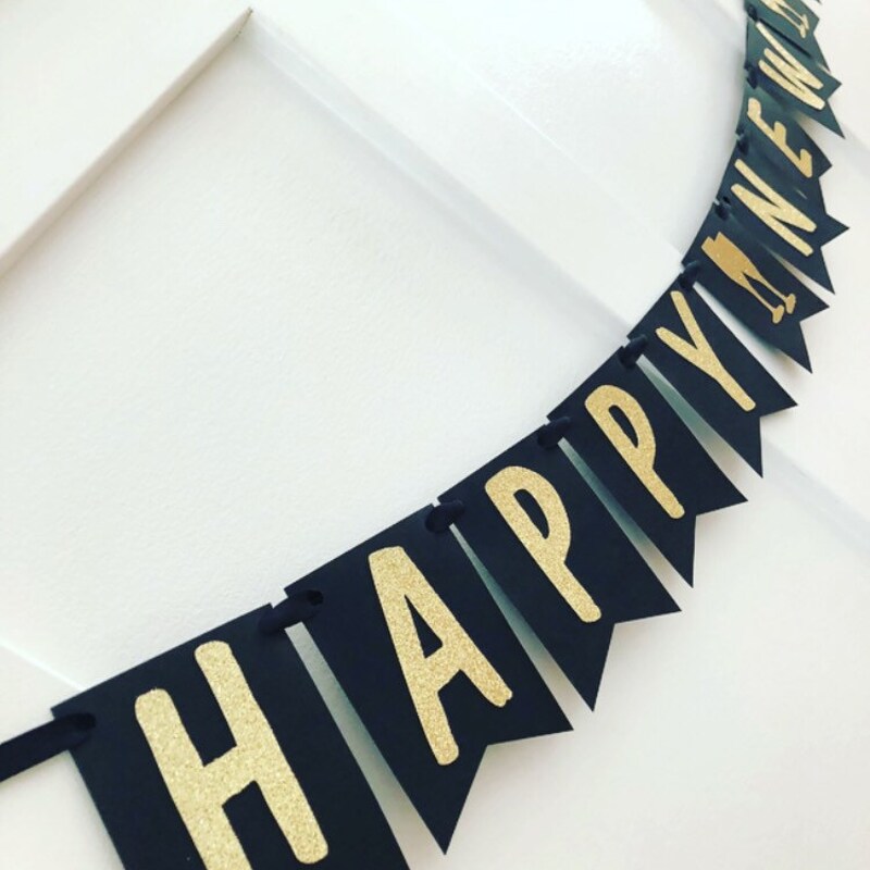 Happy New Year Banner - Etsy