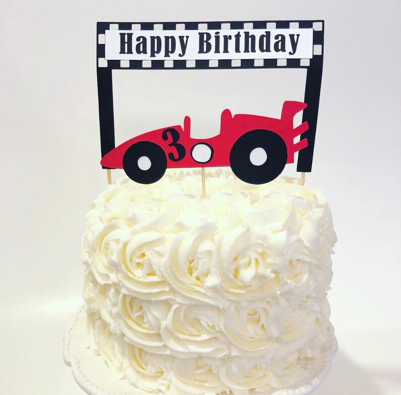 Race Car Cake Topper / Racing Themed Birthday / Two Fast - Etsy