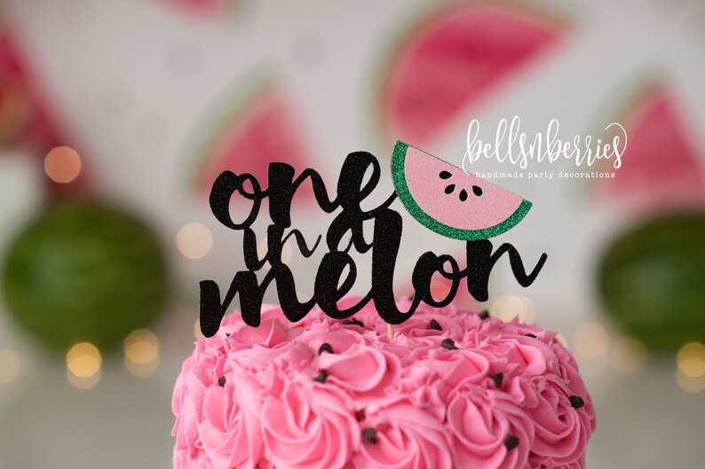 One in a Melon Cake Topper / Watermelon Birthday / First - Etsy