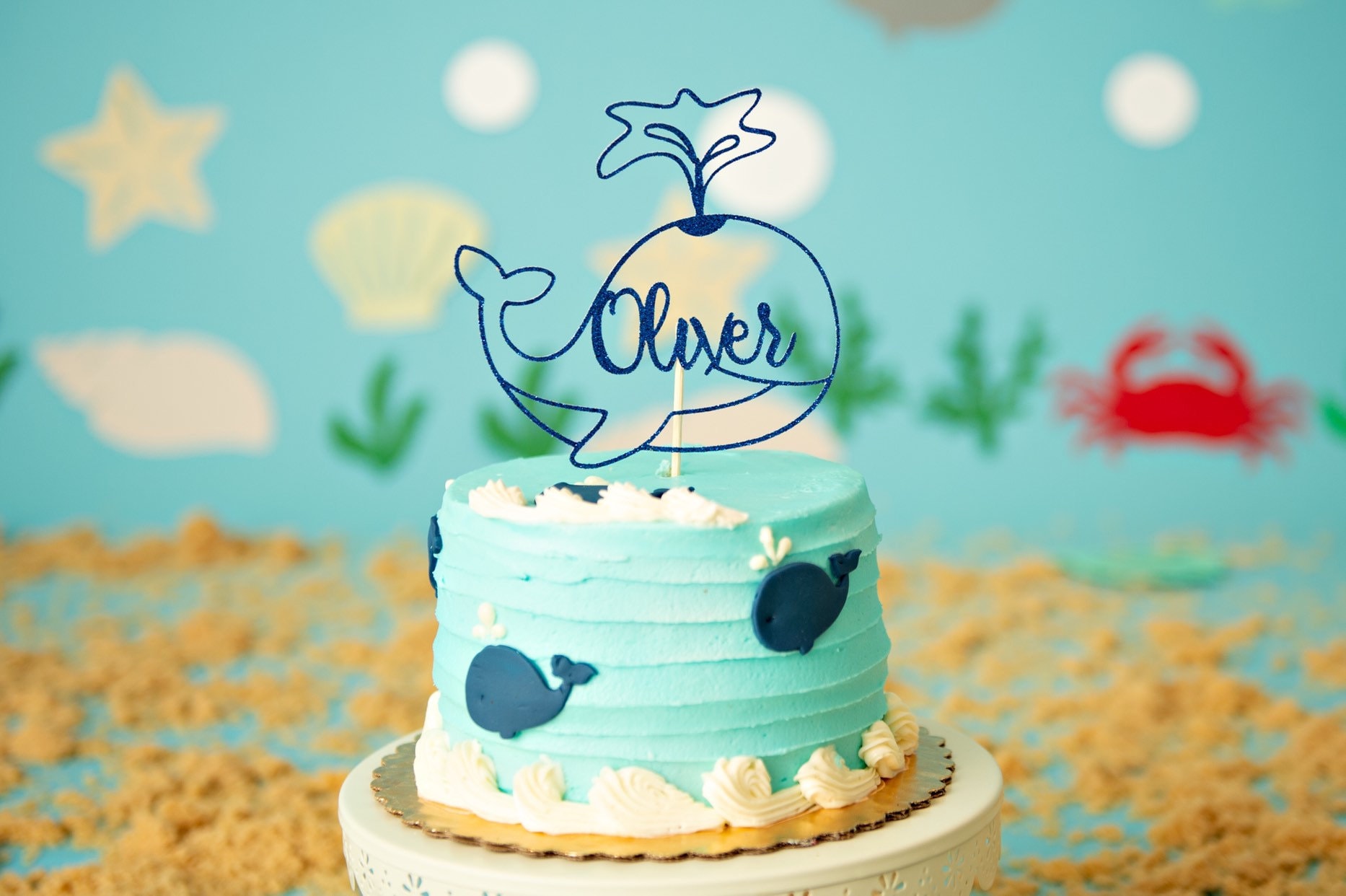 Craft Supplies & Tools Food & Fermenting Baking Personalised Whale Cake ...
