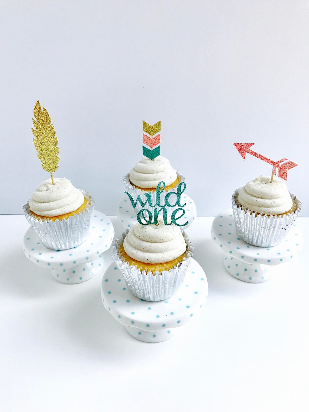 Boho Cupcake Toppers/tribal Cupcake Toppers/ Wild One Cupcake Toppers ...