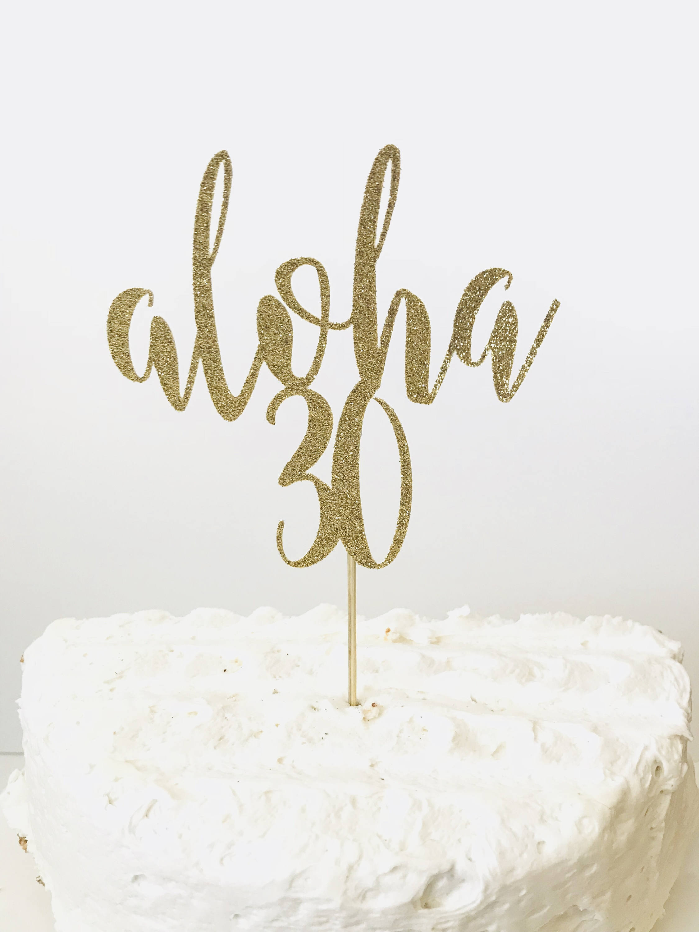 Aloha 30 cake topper/ tropical party cake /luau party/ Summer | Etsy