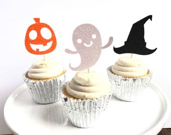 Halloween Cupcake Topper / Witch Hat Cupcake Topper / Owl Cupcake ...
