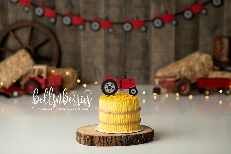 Tractor Cake Topper / Farmer Cake Topper / First Birthday / - Etsy