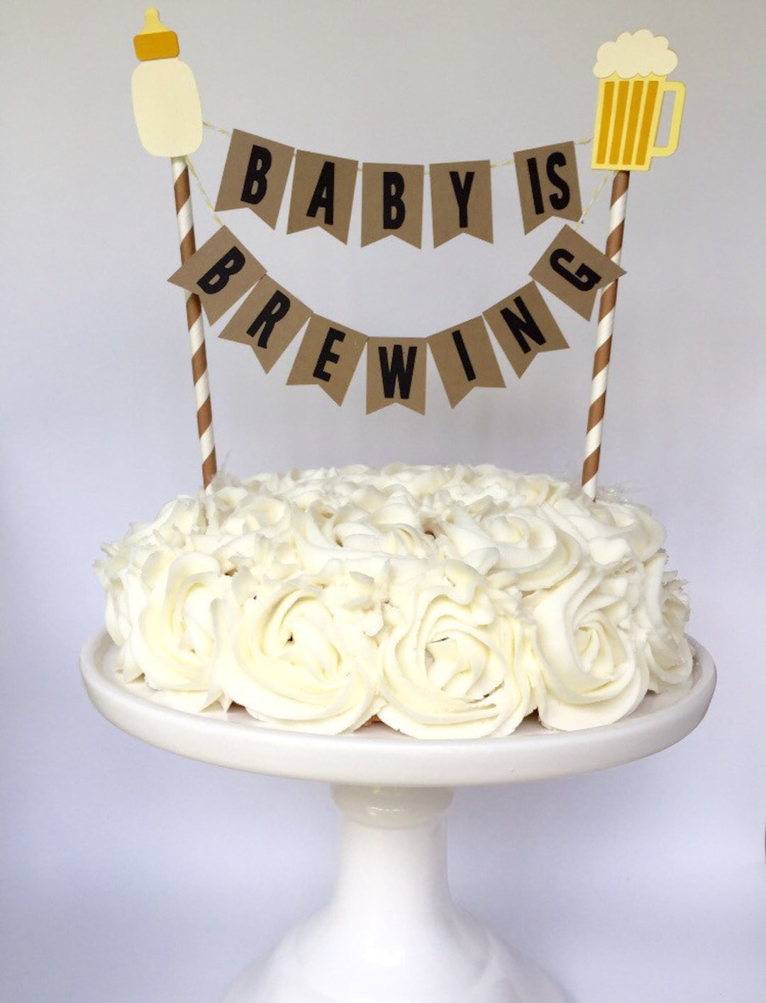 Baby is Brewing Cake Topper: Beer Baby Shower Bunting - Etsy