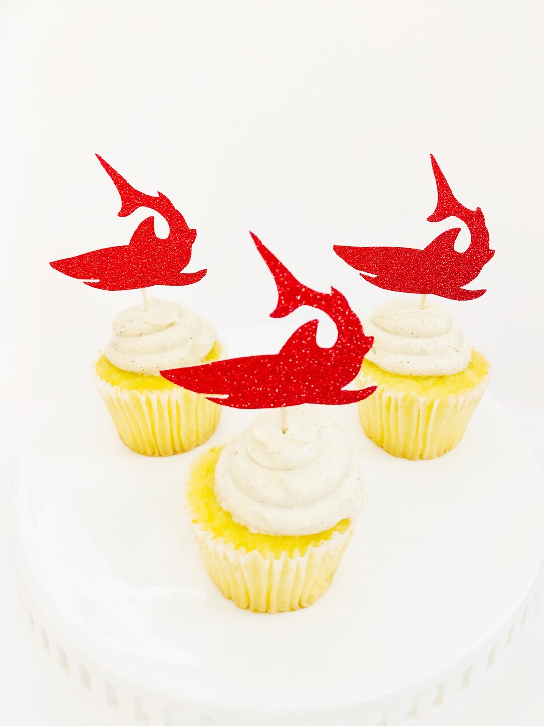 Shark Cupcake Topper/ Shark Party/ Set of 12 - Etsy