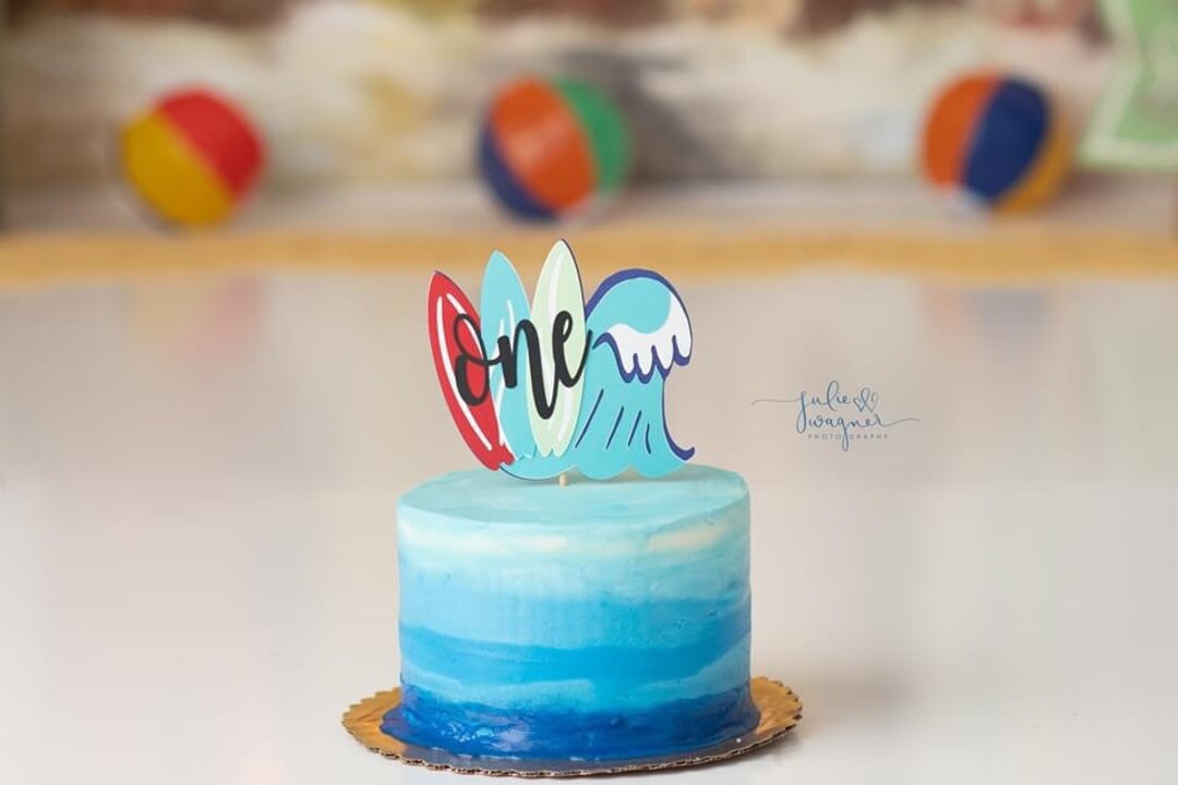 Surfing Birthday Cake Topper/ Surfing Party/ the Big One - Etsy