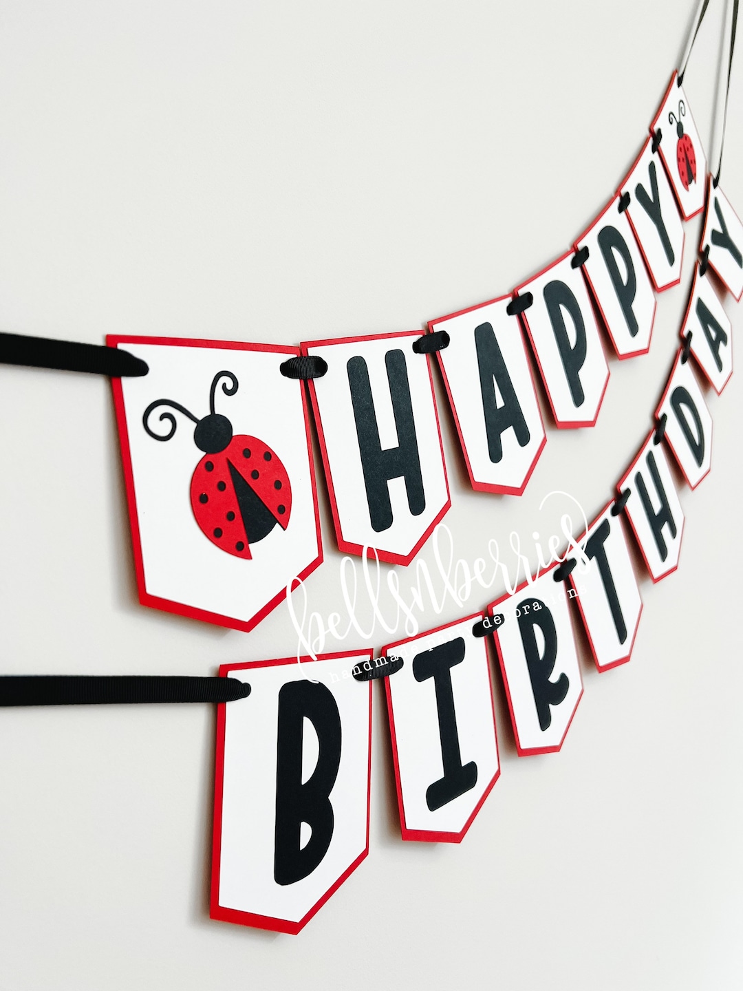 Lady Bug Happy Birthday Banner / Little Lady Bug Banner / Lady Bug ...