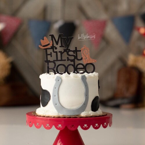 Editable My First Rodeo Birthday Cupcake Topper Cowboy 1st - Etsy