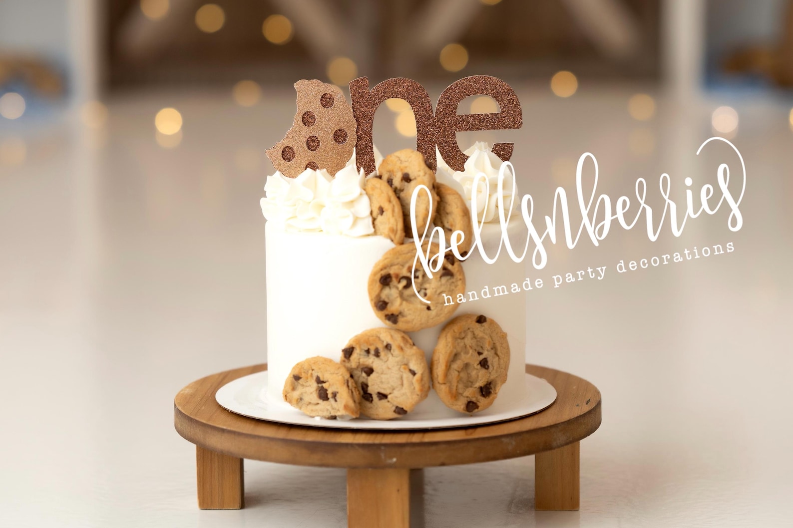 Milk & Cookies Birthday Cake Topper: Glitter Cardstock, First Birthday ...