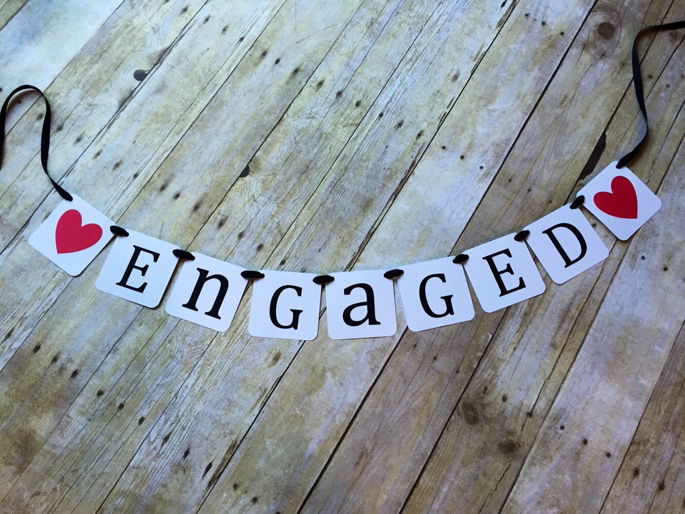 Engaged Banner / Wedding Photo Banner / Engagement Party - Etsy
