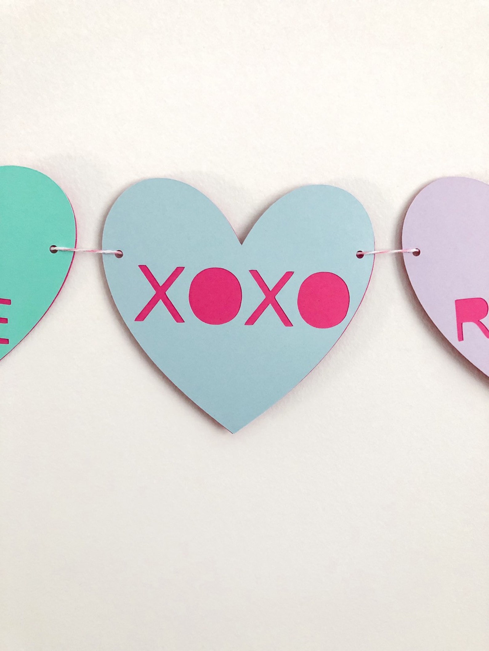 Conversation Heart Banner / Valentine's Day Decorations / | Etsy