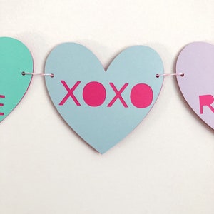 Conversation Heart Banner / Valentine's Day Decorations / XOXO ...