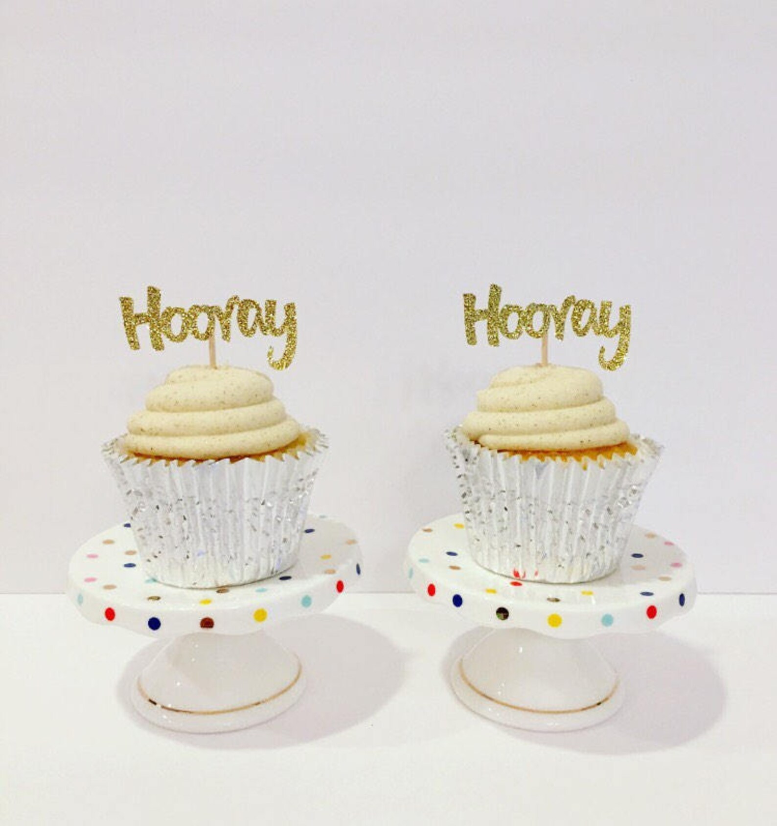 Hooray Cupcake Toppers / Congratulations Cupcake Picks / New | Etsy