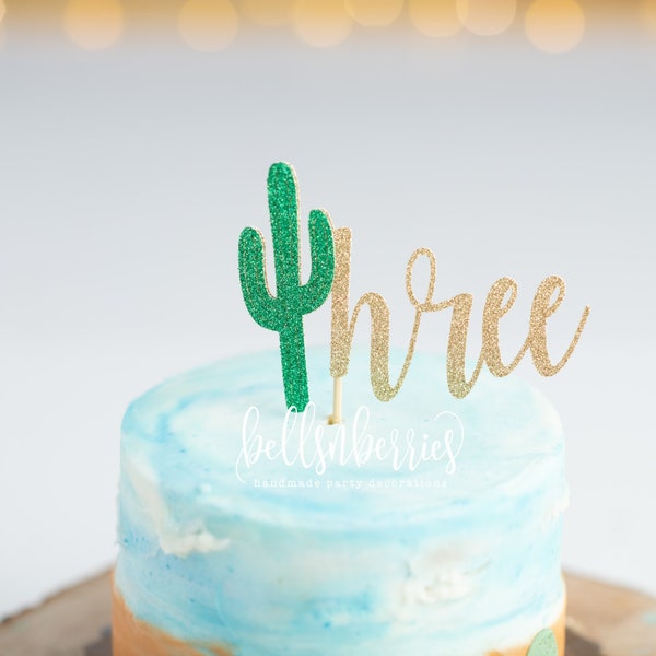 Cactus Cake Toppers - Etsy