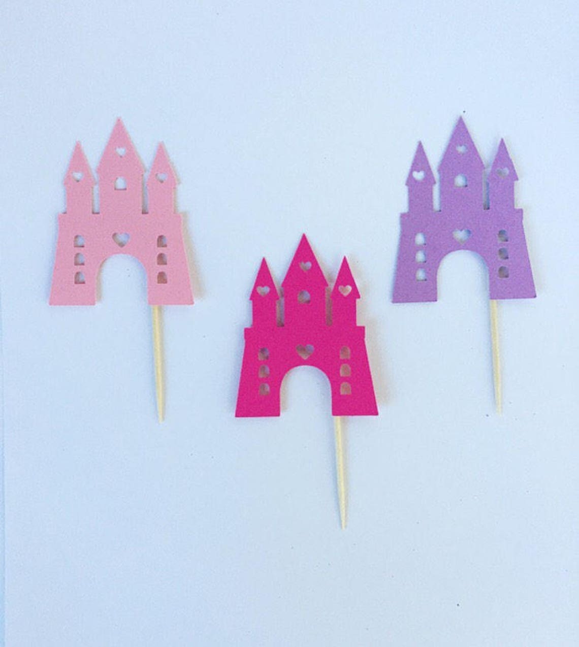 Princess Castle Cupcake Toppers / Princess Birthday / Princess - Etsy